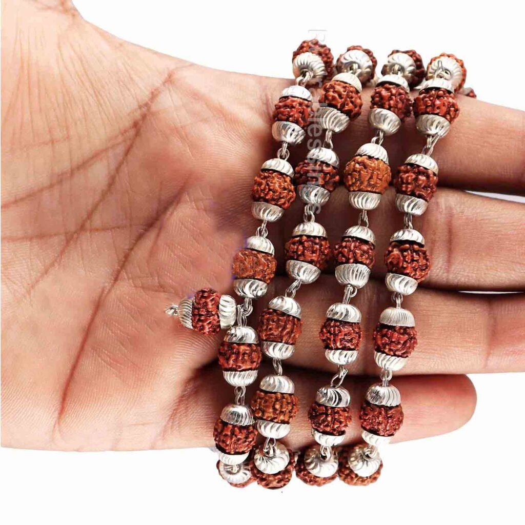 Pure Silver Rudraksha Mala @ Best Price Abhimantrit®